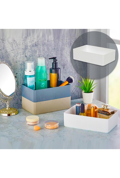 Ferhome Organizer Kutu Kat Kat Kullanılabilir Mutfak Banyo Makyaj Düzenleyici Ferhome Organizer Kutu Kat Kat Kullanılabilir Mutfak Banyo Makyaj Düzenleyici