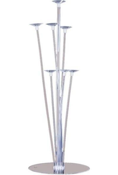 Happyland 1 Adet 7'li Şeffaf Doğum Günü Ayaklı Balon Süsleme Standı