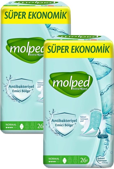 Molped Antibakteriyel Ped Normal 26 Lı (2 Adet )