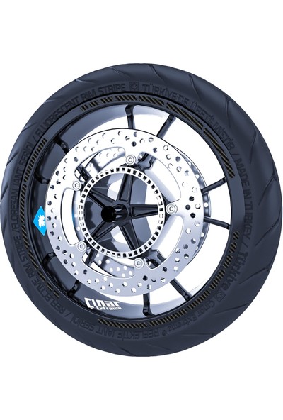Çınar Extreme Karbon Fiber Dokulu Moto Gp Stili Jant Şeridi Sticker