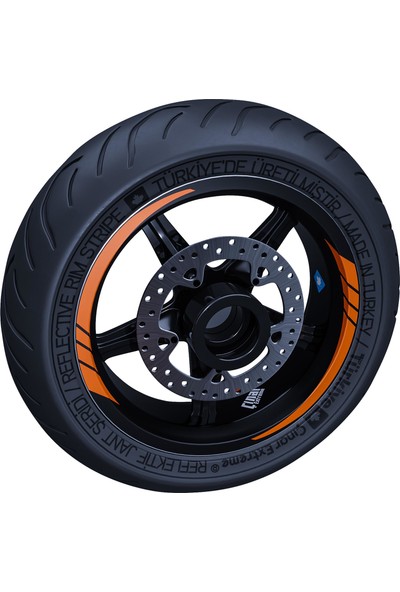 Çınar Extreme Floresan Turuncu Moto Gp Iç Jant Şeridi Sticker
