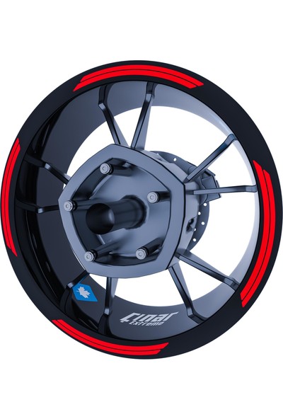 Çınar Extreme Reflektif Kırmızı Double Stripe Jant Şeridi Sticker