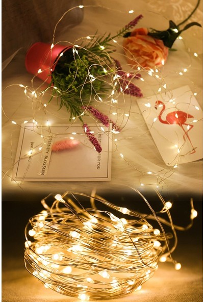 En Ucuz Peri LED Işık 28 Ledli 3 Metre (Sarı Işık)