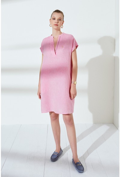 U.S. Polo Assn. Pembe Dokuma Elbıse 50235178-VR041