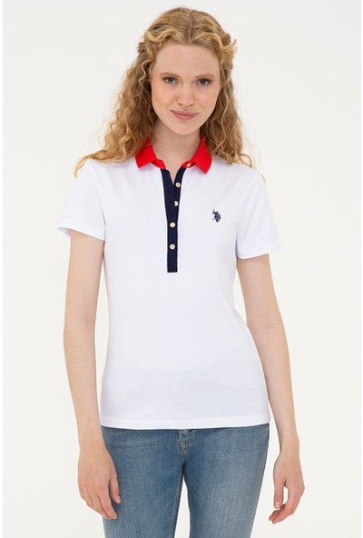 U.S. Polo Assn. Bayan Beyaz T Shirt Basic