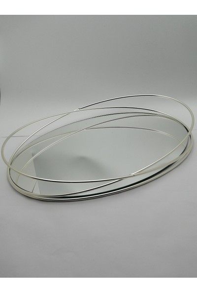 2Adam1Dekor Sunum Tepsi Büyük Boy Gümüş