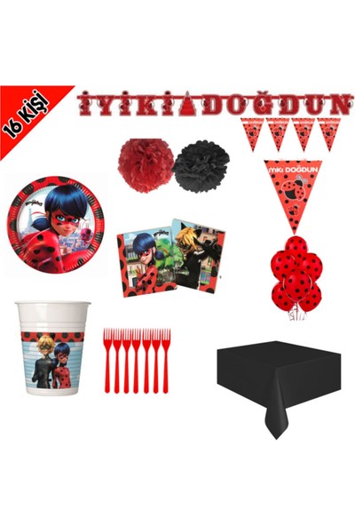 Happyland 8 Kişilik Mucize Uğur Böceği ile Kara Kedi Parti Süslemeleri Balon Happyland 8 Kişilik Mucize Uğur Böceği ile Kara Kedi Parti Süslemeleri Balon
