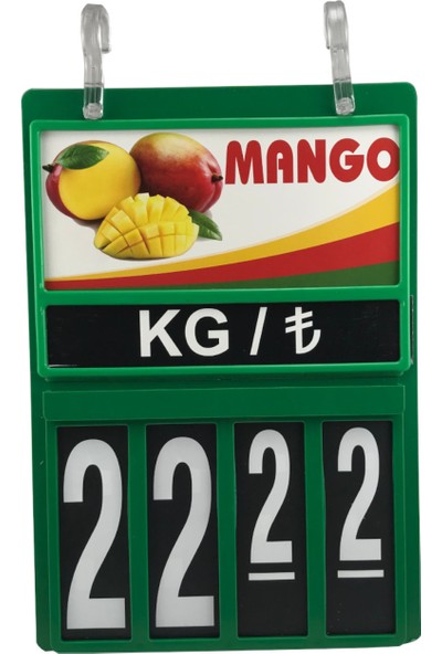 Yamani Display Yeşil Renk Orta Boy Künyeli Manav Etiketi- 5'li Yamani Display Yeşil Renk Orta Boy Künyeli Manav Etiketi- 5'li