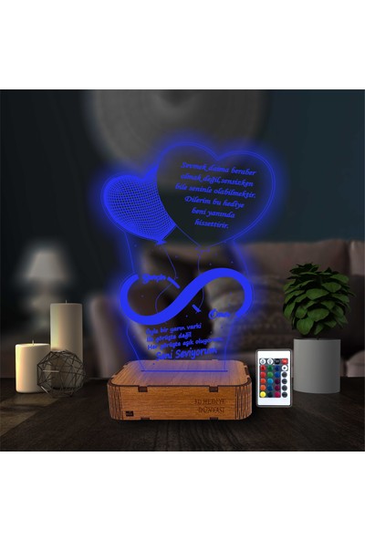 3D Hediye Dünyası 2 Kalpli Aşk Hediyesi Sevgilime Özel Sevgililer Günü Hediyesi 16 Renkli Kumandalı 3D Hediye Dünyası 2 Kalpli Aşk Hediyesi Sevgilime Özel Sevgililer Günü Hediyesi 16 Renkli Kumandalı