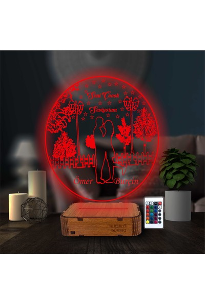 3D Hediye Dünyası Sevgililer Gününe Özel Sevgilime Kız Arkadaşıma Aşkıma Gece Lambası Hediye 16 Renkli Kumandalı 3D Hediye Dünyası Sevgililer Gününe Özel Sevgilime Kız Arkadaşıma Aşkıma Gece Lambası Hediye 16 Renkli Kumandalı