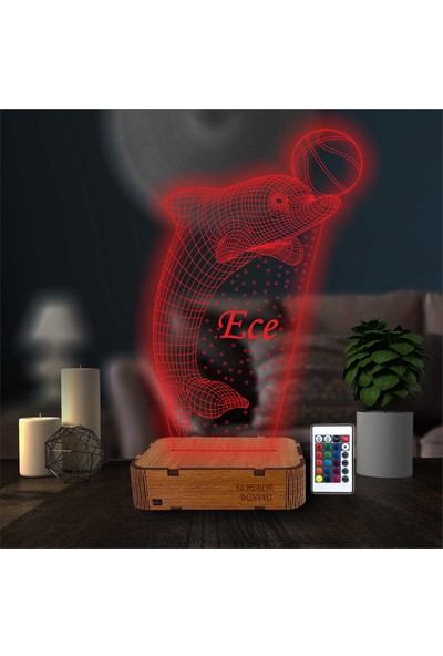 3D Hediye Dünyası Yunus Balığı Okyanus Çocuk Odası Kişiye Özel Hediye 16 Renkli Kumandalı 3D Hediye Dünyası Yunus Balığı Okyanus Çocuk Odası Kişiye Özel Hediye 16 Renkli Kumandalı