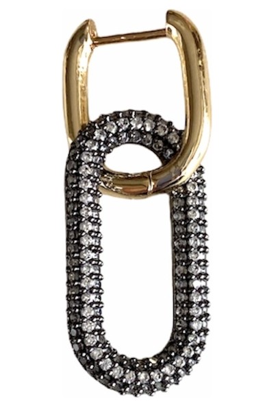 Charmed By Eda Taşlı Sallantılı Tek Oval Küpe