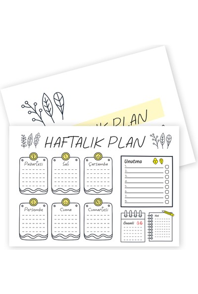 Hediye Burada Plan Defteri Haftalık Sadem PNLD30110 Hediye Burada Plan Defteri Haftalık Sadem PNLD30110