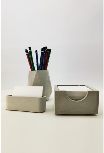 Hediye Burada Beton Kalemlik Set