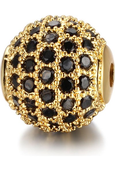 Beyloc Altın Kaplama 8mm Zirkon Top Takı Bileklik Yapım Malzemesi