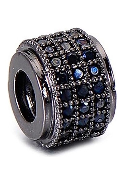 Beyloc Siyah 8mm Zirkon Silindir Takı Bileklik Yapım Malzemesi