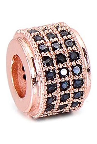 Beyloc Rose Altın Kaplama 8mm Zirkon Silindir Takı Bileklik Yapım Malze Beyloc Rose Altın Kaplama 8mm Zirkon Silindir Takı Bileklik Yapım Malze