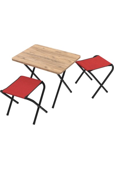 Pratico 45X60 Çok Amaçlı Katlanır Masa Balıkcı Plaj Kamp Tabure Seti 2'li Kırmızı Pratico 45X60 Çok Amaçlı Katlanır Masa Balıkcı Plaj Kamp Tabure Seti 2'li Kırmızı