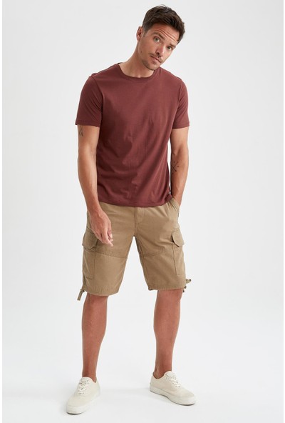 DeFacto Regular Fit Kargo Bermuda Şort N6623Az21Sm