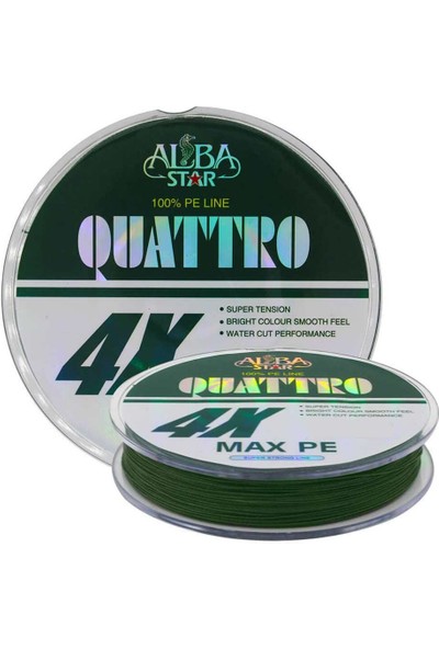 Albastar Quattro X4 Green Ip Olta Misinası 300 mt Albastar Quattro X4 Green Ip Olta Misinası 300 mt