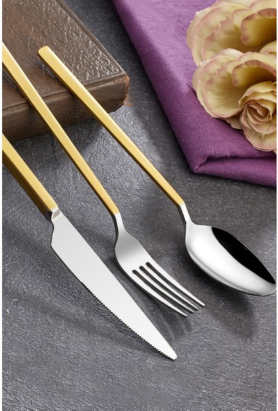 Avcı Soft Touch Mat 72 Parça Çatal Kaşık Bıçak Takımı 18/10 Paslanmaz Çelik Avcı Soft Touch Mat 72 Parça Çatal Kaşık Bıçak Takımı 18/10 Paslanmaz Çelik