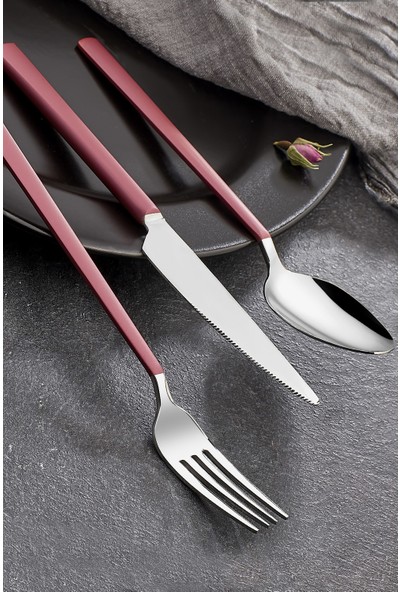 Avcı Pink Touch Mat 72 Parça Çatal Kaşık Bıçak Takımı 18/10 Paslanmaz Çelik Avcı Pink Touch Mat 72 Parça Çatal Kaşık Bıçak Takımı 18/10 Paslanmaz Çelik