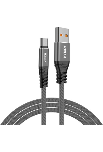 Hytech HY-X2103M 3A Micro USB 3m Gri Data + Sarj Kablosu Hytech HY-X2103M 3A Micro USB 3m Gri Data + Sarj Kablosu