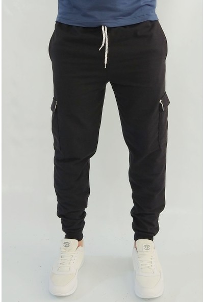 Winget Star Siyah Kargo Cep Eşofman