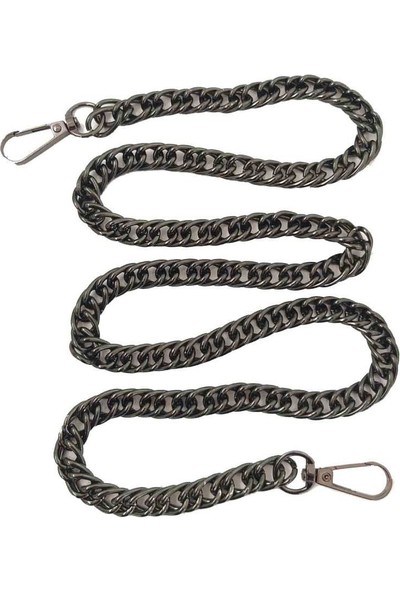 Angel Çanta Aksesuar Çift Halkalı Füme Zincir Kancalı 120 cm Angel Çanta Aksesuar Çift Halkalı Füme Zincir Kancalı 120 cm