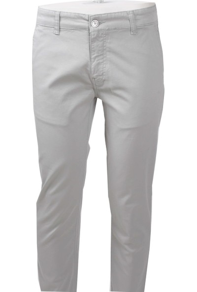 Maserto Beyaz Skinny Fit Pantolon Düz Desenli