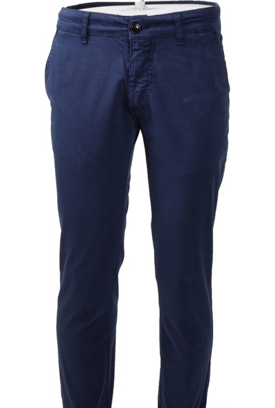 Maserto Mavi Skinny Fit Pantolon Düz Desenli