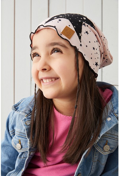 Babygiz Pudra Siyah Çocuk Şapka Bere Yumuşak Pamuklu Penye Yıldız Seri Babygiz Pudra Siyah Çocuk Şapka Bere Yumuşak Pamuklu Penye Yıldız Seri