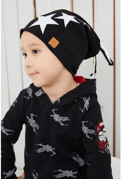 Babygiz Siyah Beyaz Fanatik Şapka Bere Yumuşak Çift Katlı Spor Pamuklu Penye Babygiz Siyah Beyaz Fanatik Şapka Bere Yumuşak Çift Katlı Spor Pamuklu Penye
