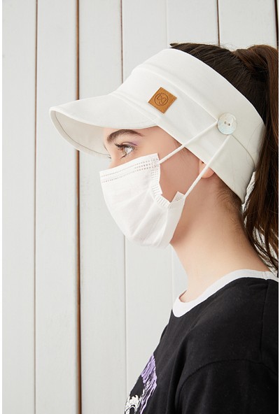 Babygiz Beyaz Çocuk Genç Maske Takılabilir Tenis Yazlık Vizyerli Spor Şapka Yumuşak Pamuklu Penye Babygiz Beyaz Çocuk Genç Maske Takılabilir Tenis Yazlık Vizyerli Spor Şapka Yumuşak Pamuklu Penye
