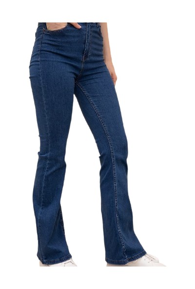 Eylül Butik Yüksek Bel, Likralı, Ispanyol Paça Büyük Beden Kot Pantolon