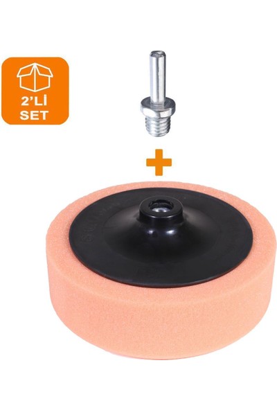 Badem10 Carwell Pasta Cila Polisaj Süngeri Turuncu 150 mm M14 + Matkap Aparatı Badem10 Carwell Pasta Cila Polisaj Süngeri Turuncu 150 mm M14 + Matkap Aparatı