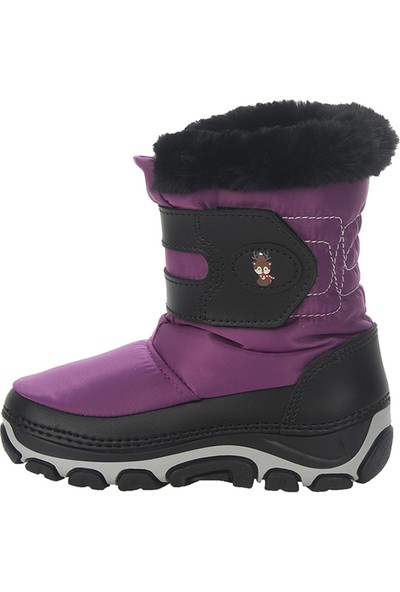 Buckhead BUCK1000 Solaro Çocuk Tüylü Mor Siyah Kar Botu
