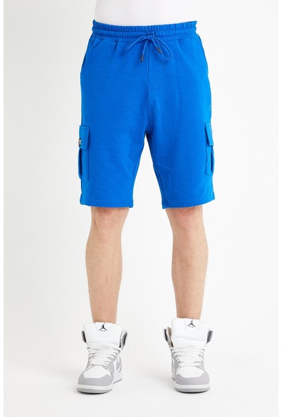 Sportstation Kargo Cepli Pamuklu Erkek Mavi Şort