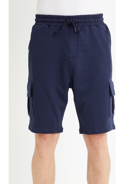 Sportstation Kargo Cepli Pamuklu Erkek Lacivert Şort