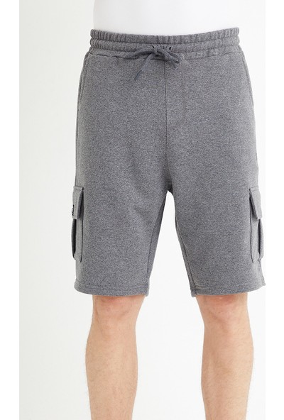 Sportstation Kargo Cepli Pamuklu Erkek Antrasit Şort