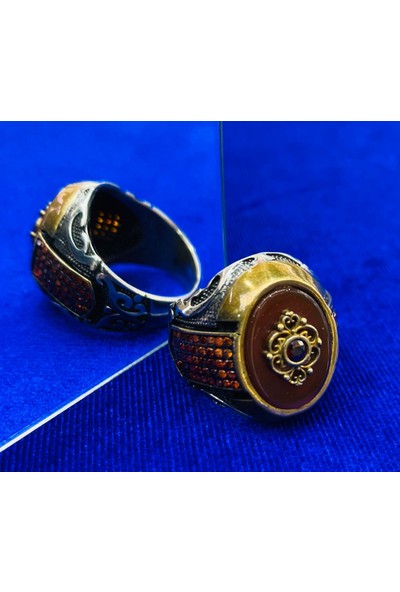 Matiat Ticaret 925 Ayar Gümüş Zirkon Taşlı Erkek Yüzük