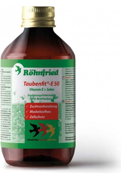 Röhnfried Taubenfit E 50 Selenyum ve E Vitamini Üreme Vitamini 30ML Bölünmüş Ürün Röhnfried Taubenfit E 50 Selenyum ve E Vitamini Üreme Vitamini 30ML Bölünmüş Ürün