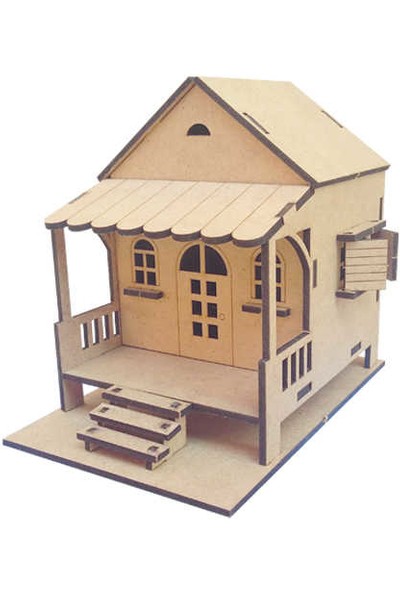 Okutan Hobi Gstore - Mk2 Merdivenli Ev Maketi Ahşap Obje