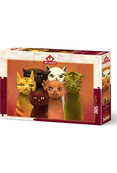Art Puzzle Kediler Takımı 500 Parça Puzzle Art Puzzle Kediler Takımı 500 Parça Puzzle