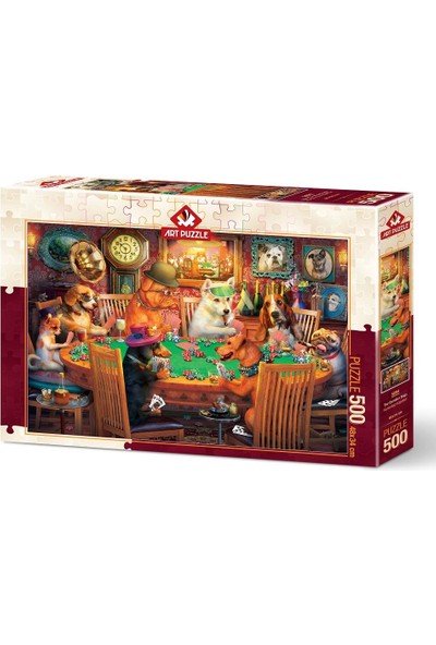 Art Puzzle Kumarbaz Köpekler 500 Parça Puzzle Art Puzzle Kumarbaz Köpekler 500 Parça Puzzle