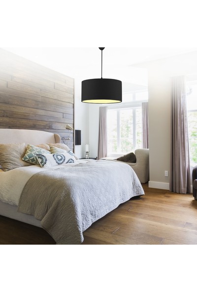 Homing House Siyah Kumaş Sarkıt Avize Homing House Siyah Kumaş Sarkıt Avize