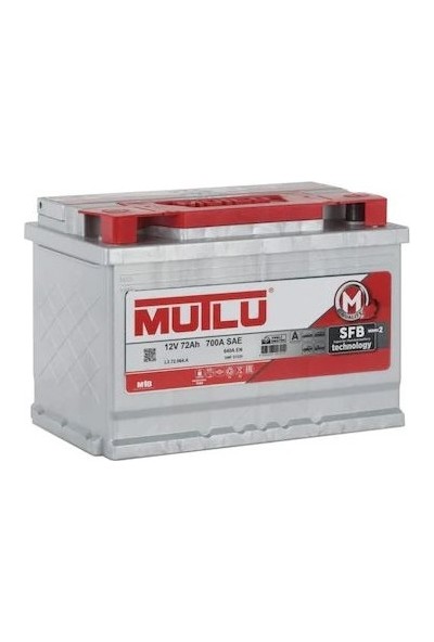 Mutlu 12 Volt 72 Amper Sfb Son Teknoloji Akü