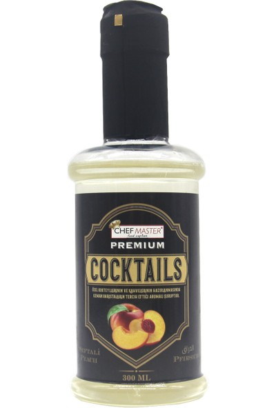 Chef Master Kokteyl Şurubu Şeftali Aroması (300 Ml) Chef Master Kokteyl Şurubu Şeftali Aroması (300 Ml)