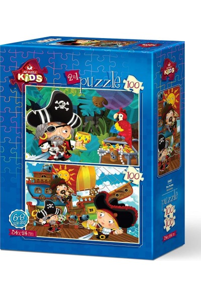 Art Puzzle Art Çocuk Puzzle Korsanlar 2X100 Parça Puzzle Art Puzzle Art Çocuk Puzzle Korsanlar 2X100 Parça Puzzle