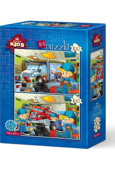 Art Puzzle Art Çocuk Puzzle Küçük Tamirciler 2X100 Parça Puzzle Art Puzzle Art Çocuk Puzzle Küçük Tamirciler 2X100 Parça Puzzle